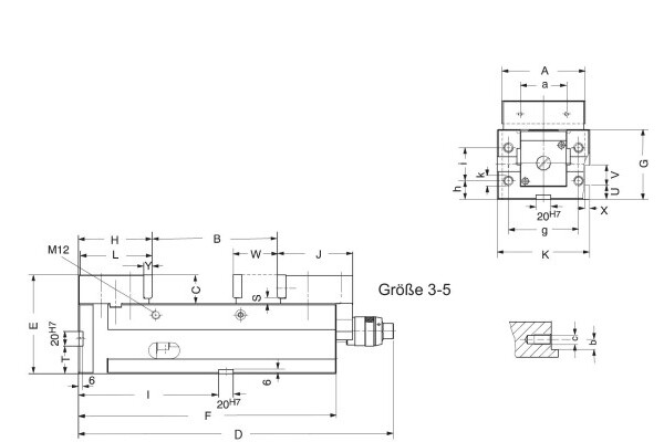 NC-Compact vice RKK, size 3, jaw width 135,clamping jaws SN+ standard ...