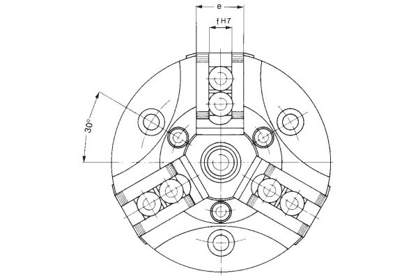 power-operated compensating chuck KFD-AF 200, 3-jaw - Röhm eShop